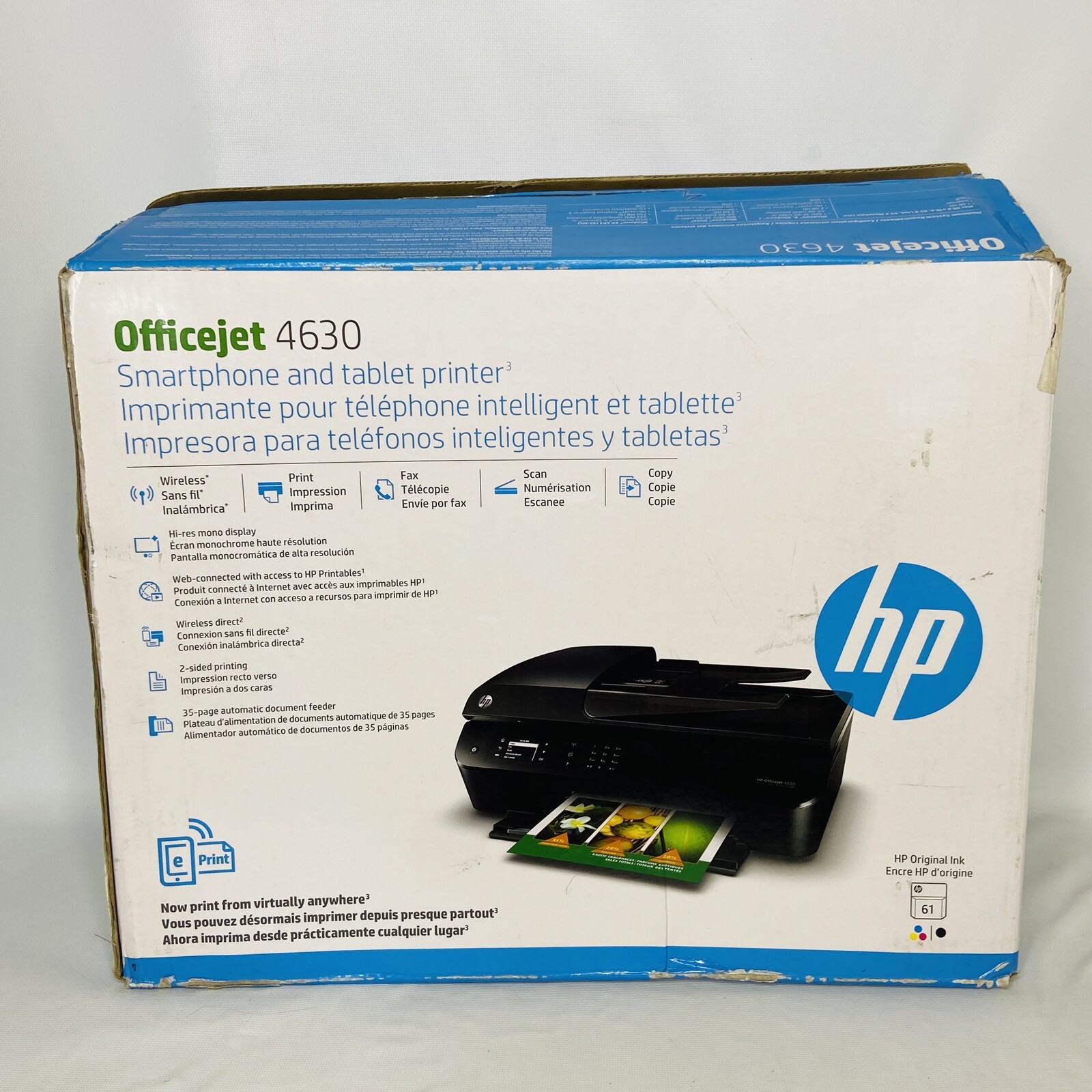 HP Officejet 4630/4635 e-All-in-One Inkjet Printer Print Copy Fax Scan ...