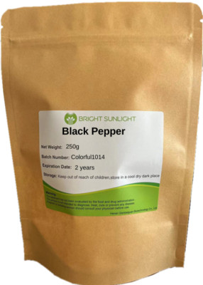 250g Peppercorn Organic Black PEPPER Whole, Packets Spices peppercorns ...