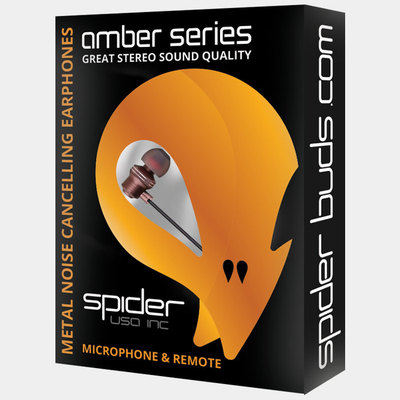 Best Earbuds You Ever Owned- Spider USA Amber Metal Earphones MIC ...
