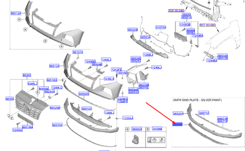 HYUNDAI TUCSON NX4 MK4 Front Bumper Skid Plate 86577N7001 NEW GENUINE ...