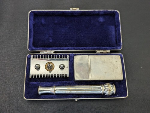 1910 Silver Plated Gillette ABC Pocket Edition Safety Razor | eBay