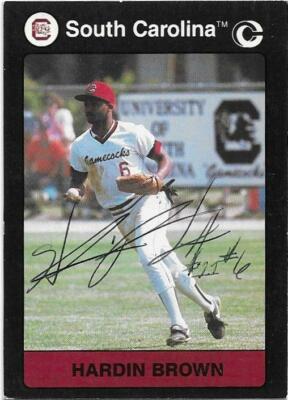 HARDIN BROWN Autographed Signed 1991 card #11 South Carolina Gamecocks ...