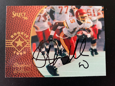 Stepfret Williams Signed 1996 Select Rookie Card Dallas Cowboys ...