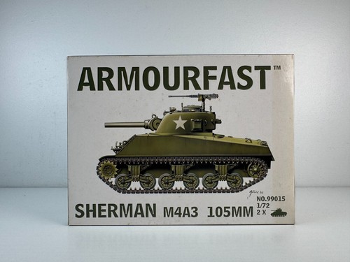 Armourfast Sherman M4A3 105mm Military Army 1/72 Plastic Model Kit New ...