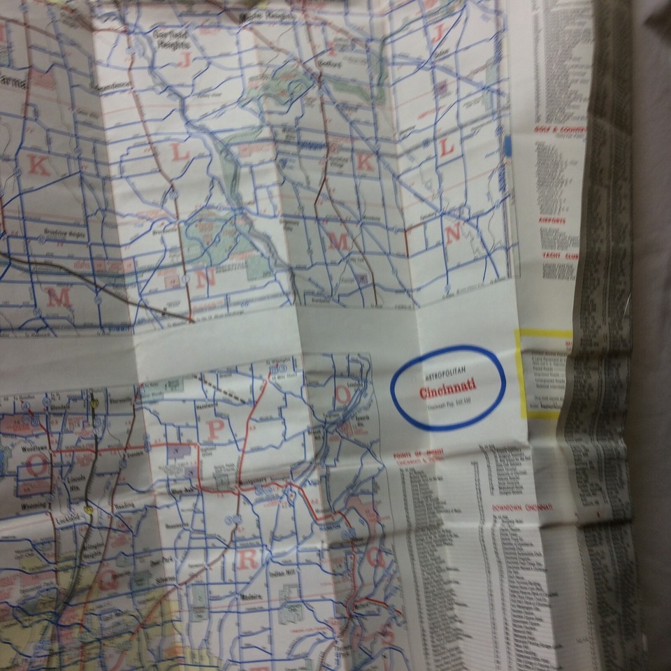 Vintage Ohio Road Map Sohio 1960's | eBay