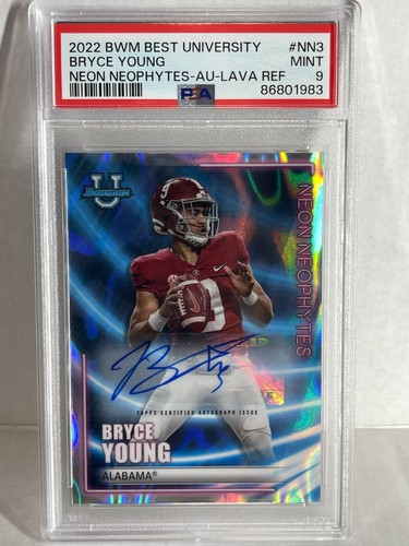2022 Bowman’s Best Bryce Young Lava Neon Neophytes Auto /50 rookie PSA ...
