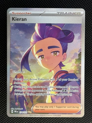 Kieran 174/131 Sv: Prismatic Evolutions Holo alt art SIR Pokemon card ...