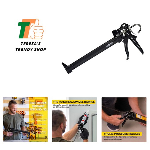 Ultimate 29oz Caulking Gun with Rotating Barrel, Puncture Tool ...