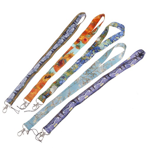 1pcs Van Gogh Lanyards ID Badge Holder ID Card Pass Mobile Phone Straps ...