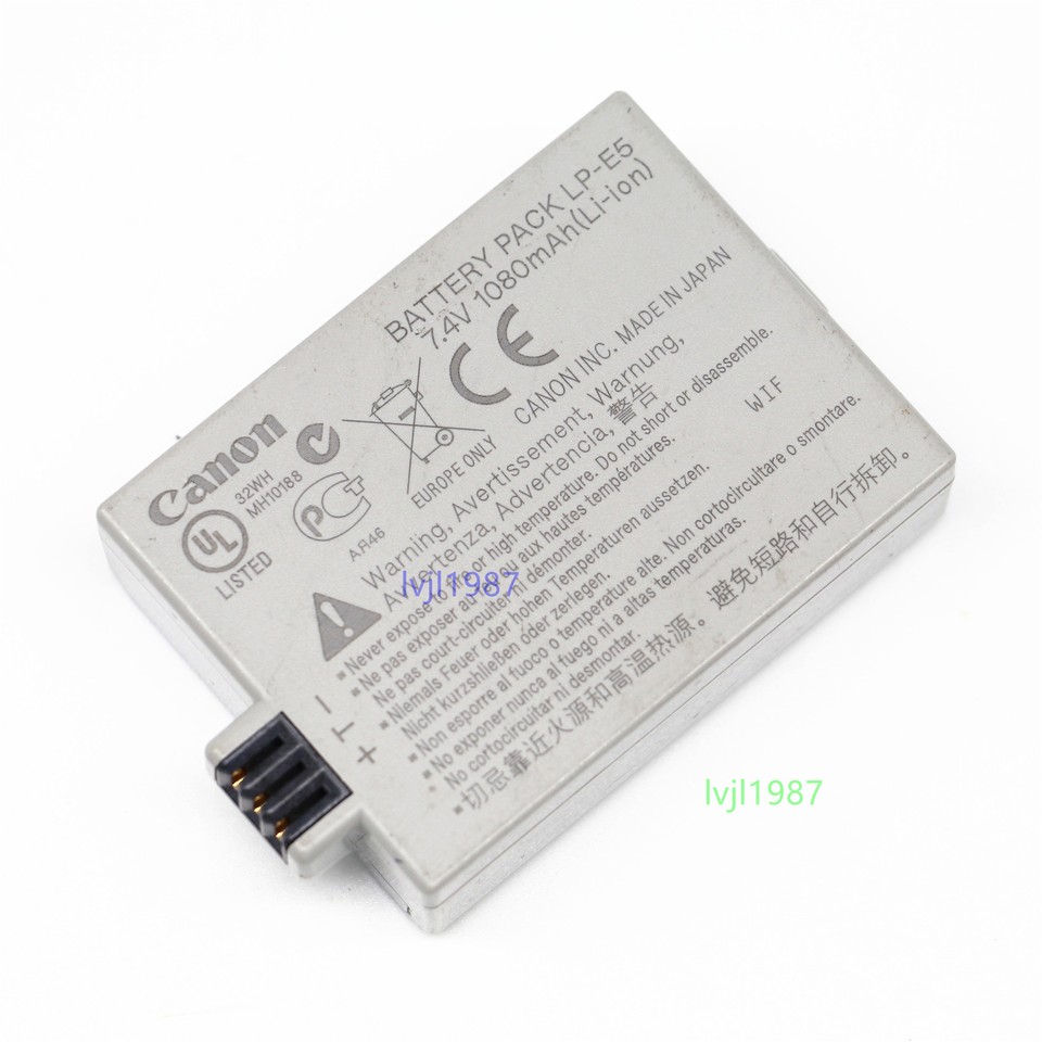 OEM Genuine Canon LP-E5 Battery for EOS Rebel T1i XS XSi 450D 500D ...
