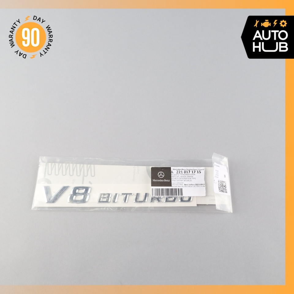 11-14 Mercedes W221 S550 CL550 S63 V8 Bi-Turbo Fender Badge Emblem ...