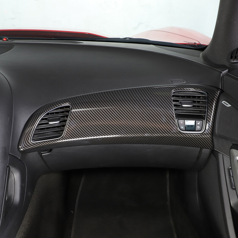 Carbon Fiber Dashboard Co-pilot Panel Decor Cover ABS For Corvette C7 ...