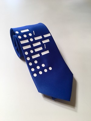 Morse Code Necktie (I can write anything in Morse Code for you) , New , Blue tie | eBay
