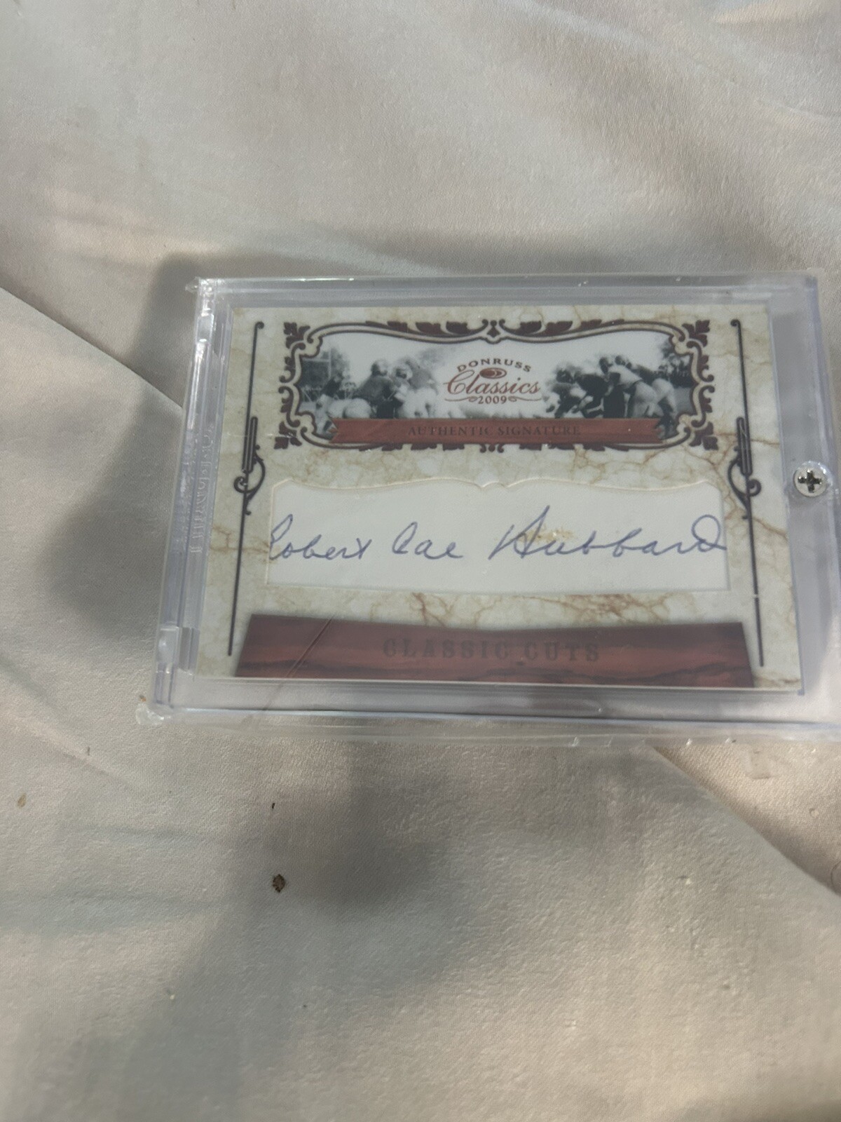 robert cal hubbard autograph 2009 Dunruss classic cuts 2/4 rare full ...