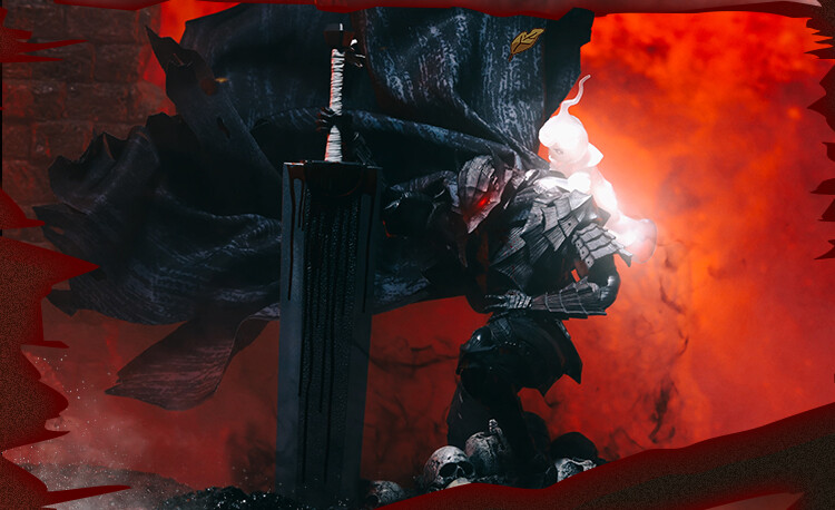 1/12 Custom Black Cloak Cape For 6'' Berserk Guts Black Swordsman（No ...