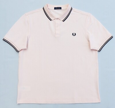 FRED PERRY - POLOSHIRT POLO TWIN TIPPED SHIRT M3600 - ROSA - Größe 3XL ...