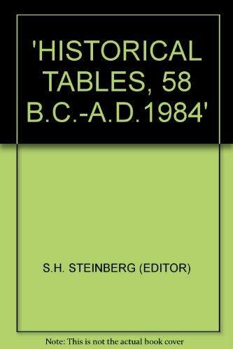'HISTORICAL TABLES, 58 B.C.-A.D.1984' By S.H. STEINBERG (EDITOR) | eBay
