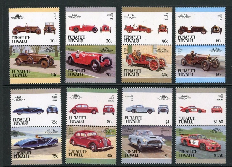 Tuvalu Funafuti 1987 Cars Automobiles 16 values MNH | eBay