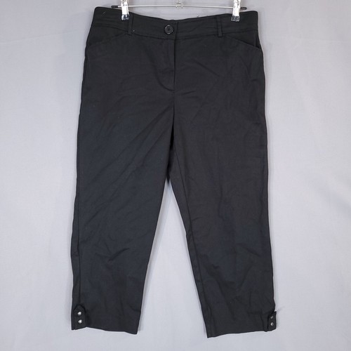 Counterparts Women's Capri Pants Mid Rise Straight Black Size 12 | eBay