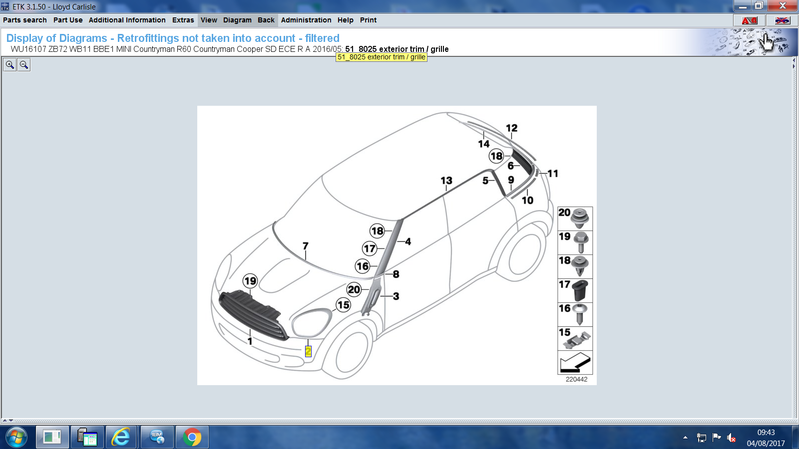 MINI HEADLAMP SURROUND BLACK STANDARD COUNTRYMAN R60 LEFT 51139812899 ...