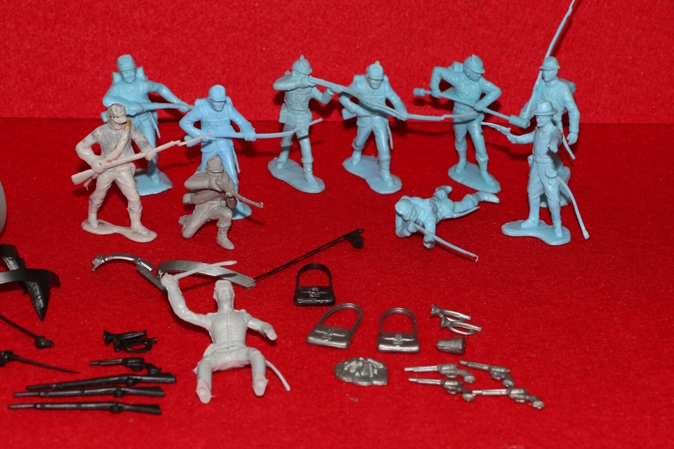 Playset Marx Civil War Blue & Gray Playset Lot 1960's | eBay