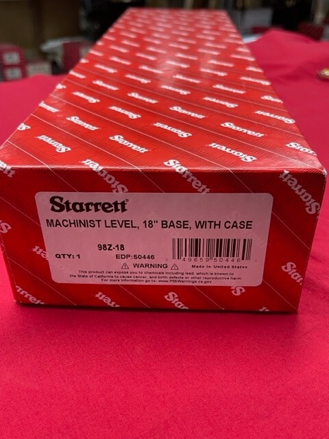 Starrett 98Z-18 Machinists Level with Ground and Graduated Vial in Wood ...