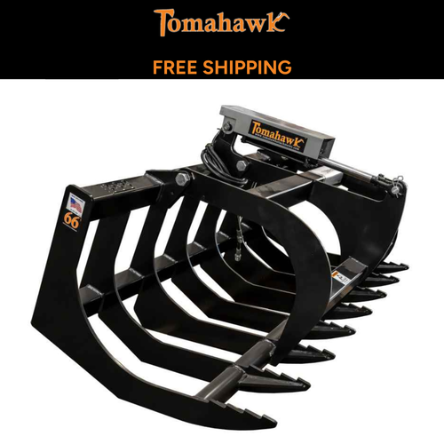 TOMAHAWK 66" BRUSH GRAPPLE SKID STEER GRAPPLE QUICK ATTACH -FREE ...