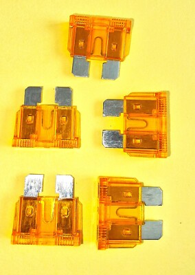 5 amp ORANGE STANDARD FUSES 19mm LONG LARGE SPADE FUSE PACKET OF 5 5amp ...