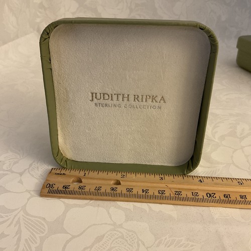 Lot of 2 Judith Ripka Sterling Collection Jewelry Bracelet Green Boxes ...