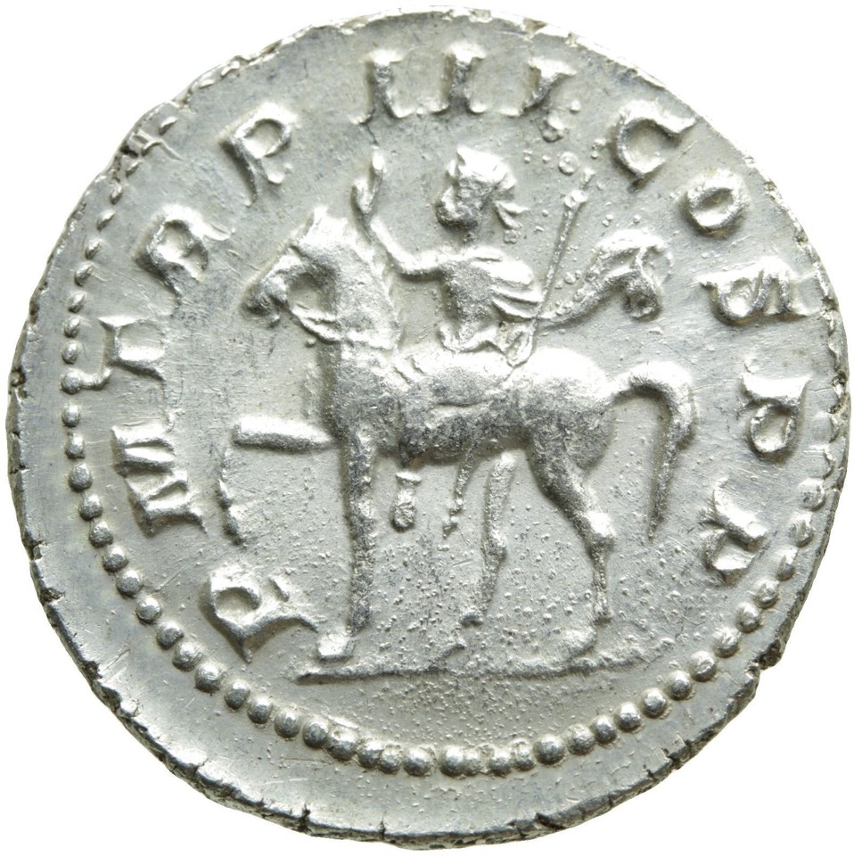 003. Roman Silver Coin. GORDIAN III, AR Denarius. Rome. Horseman. EF | eBay