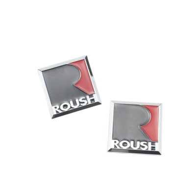 2x R ROUSH Car Emblem 3D Metal Rear Trunk Badge Racing Sport (Square ...