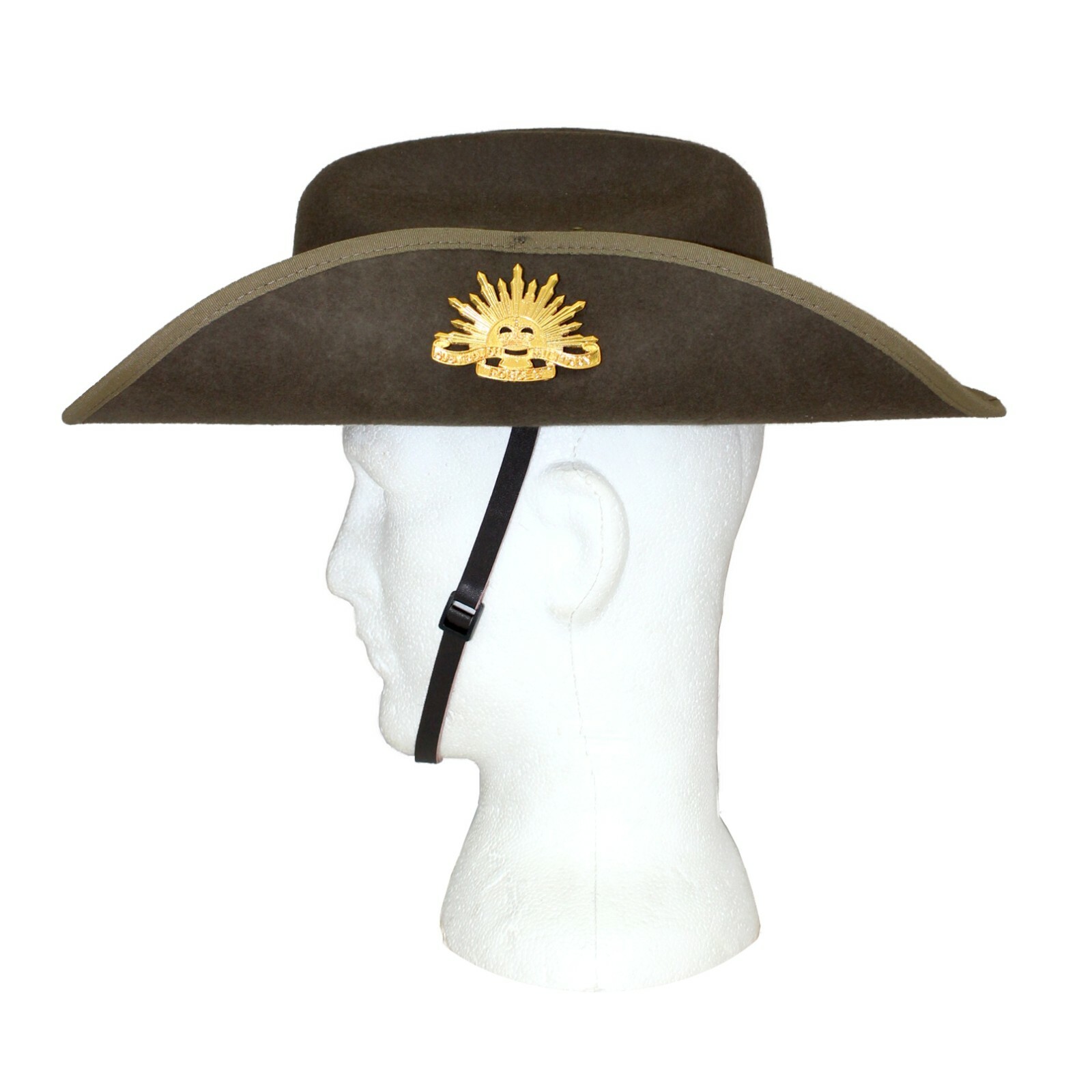 Reproduction Australian Army wool felt slouch hat, Rising Sun badge ...