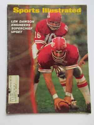 January 19, 1970 Len Dawson Kansas City Chiefs Super Bowl IV Sports ...