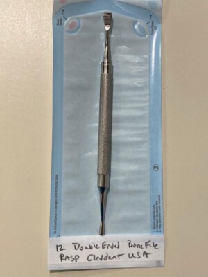 12 DOUBLE ENDED STAINLESS STEEL DENTAL BONE FILE RASP CLEVDENT USA | eBay