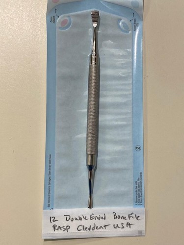 12 DOUBLE ENDED STAINLESS STEEL DENTAL BONE FILE RASP CLEVDENT USA | eBay