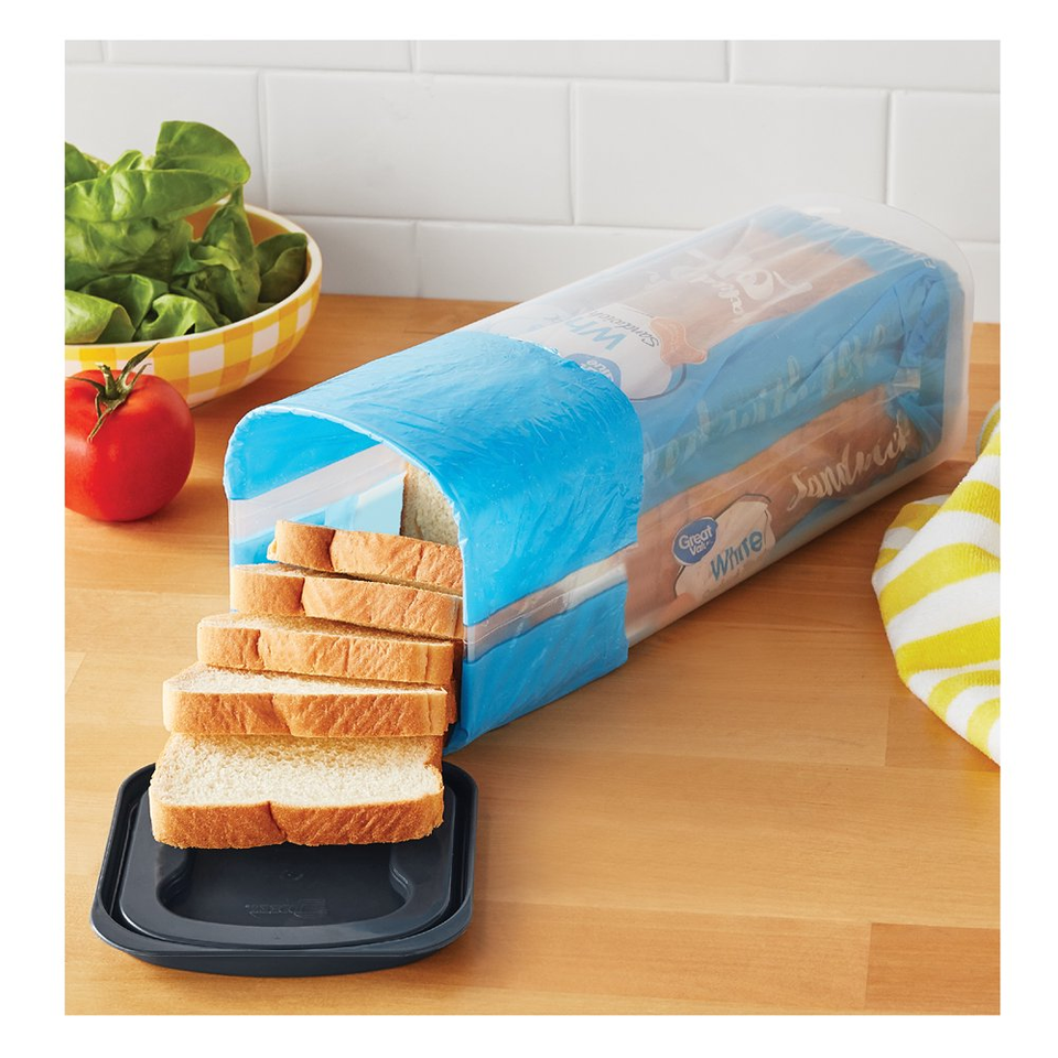 Plastic Storage Bread Keeper With Lid Loaf Food Container Dispenser | eBay