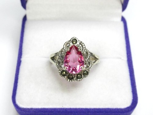 Fine Antique Soviet USSR Ring Golding Sterling Silver 925 Ruby Women's ...