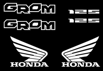 GROM Decal Kit WHITE Sticker Motorcycle 125 graphics decals stickers | eBay