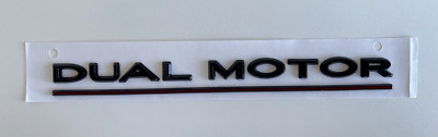 Gloss Black Red Rear Dual Motor Logo Sticker Emblem Badge For Model Y ...