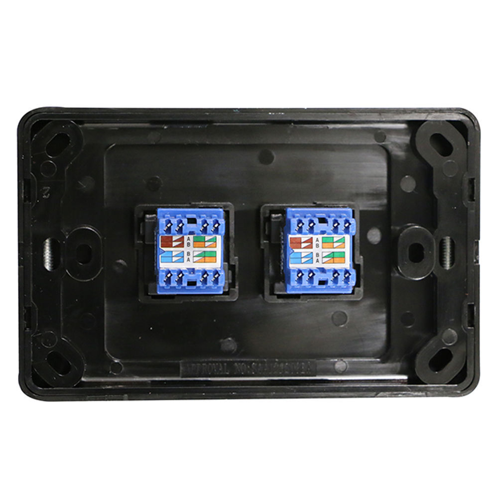2 Gang Wall Plate Wallplate Clipsal Style RJ45 Cat 6 Data Network LAN ...