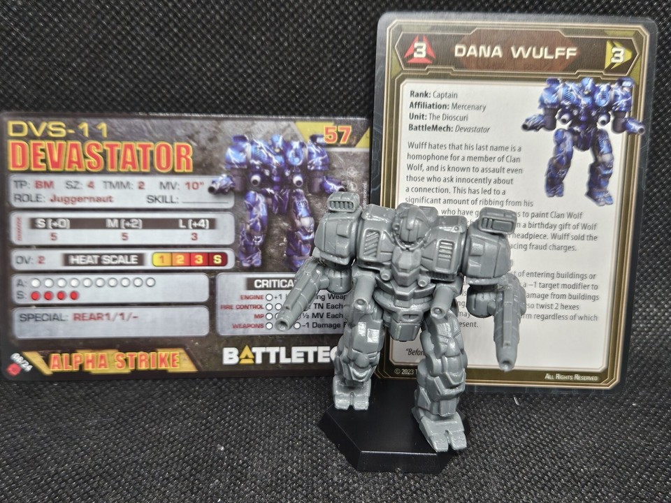 Battletech Mercenaries Devastator +cards kickstarter | eBay