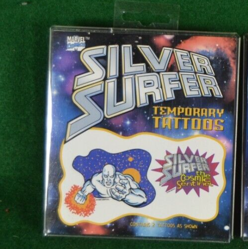 Silver Surfer Marvel Temporary Tattoo New 2 per Pack | eBay