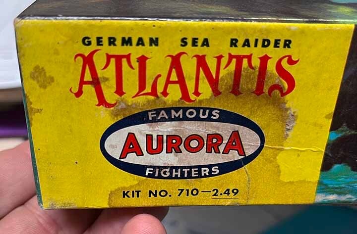 1959 Aurora #710 1/456 ATLANTIS SEA RAIDER Rattlesnake of the Sea Model ...