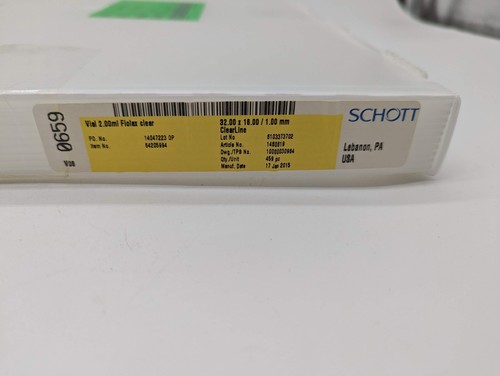 Schott Vial 2.00 mL Fiolax clear ClearLine 32.00 x 16.00/ 1.0 mm Open ...