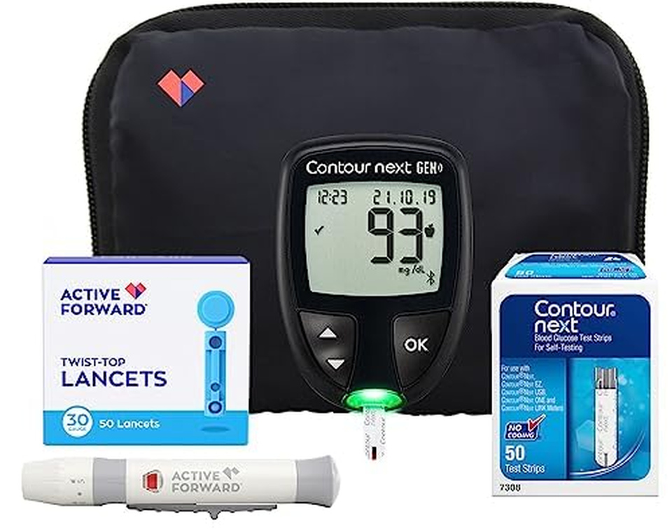 Contour NEXT GEN Glucose Monitor Kit - Blood Sugar Test Kit with 50 ...