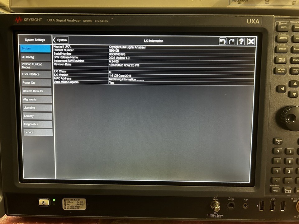 Keysight N9040B, UXA Signal Analyzer, 3Hz- 50GHz, Loaded with Options # | eBay