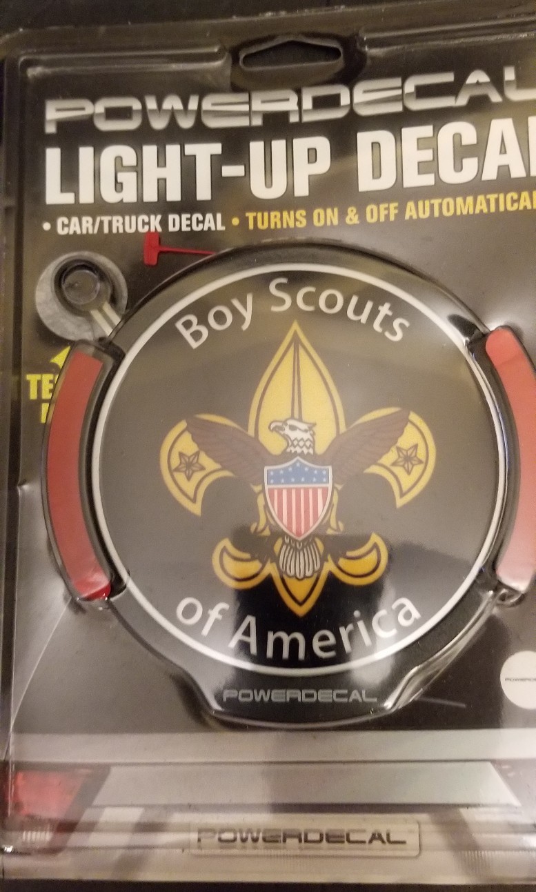 Power Decal-Light-Up Decal- Car/Truck- Boy Scouts Of America- Turns On ...
