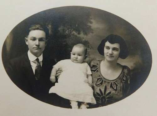 Family Portrait Man Woman Baby Cute Real Photo Vintage Postcard | eBay