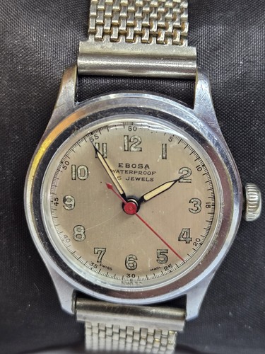 Mens Vintage 15 Jewel Ebosa Military Watch. Ww2 Era. Serviced | eBay