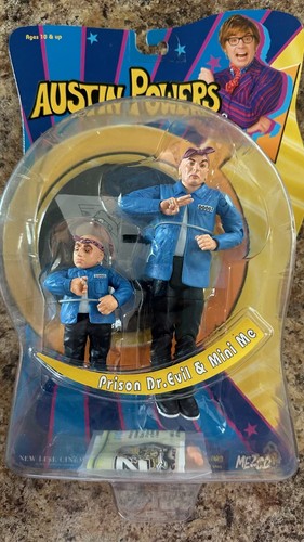 Vintage 2002 AUSTIN POWERS PRISON DR. EVIL & MINI ME ACTION FIGURE by ...
